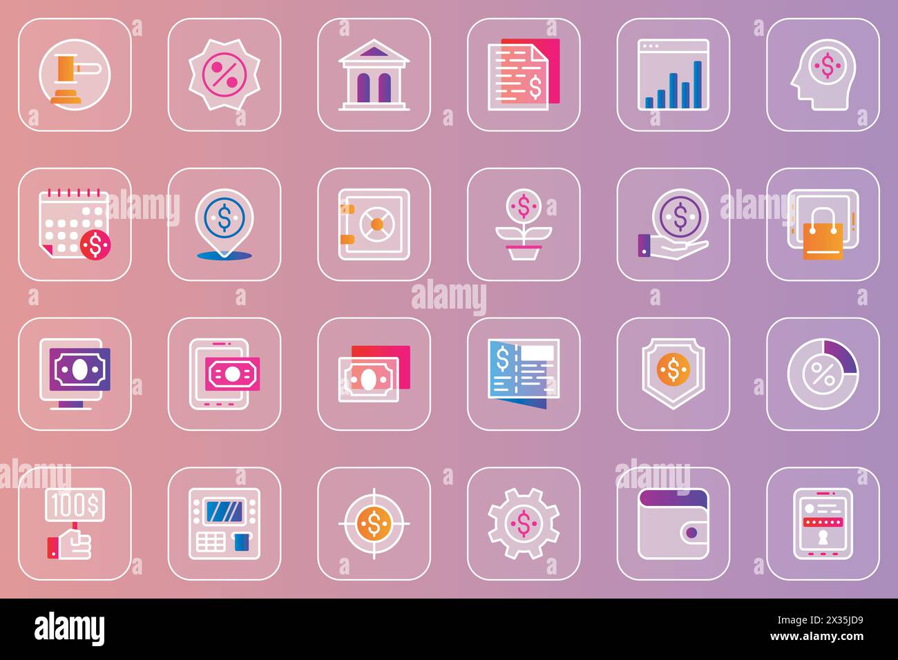 Money pictograms Banque d'images vectorielles - Alamy