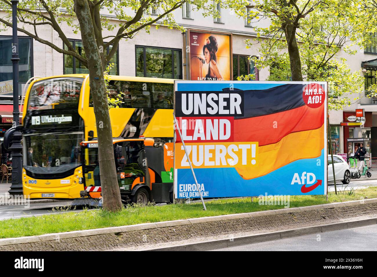 Ein Plakat der Partei AFD zur Europawahl. VOM 6. bis 9. Juni 2024 ...