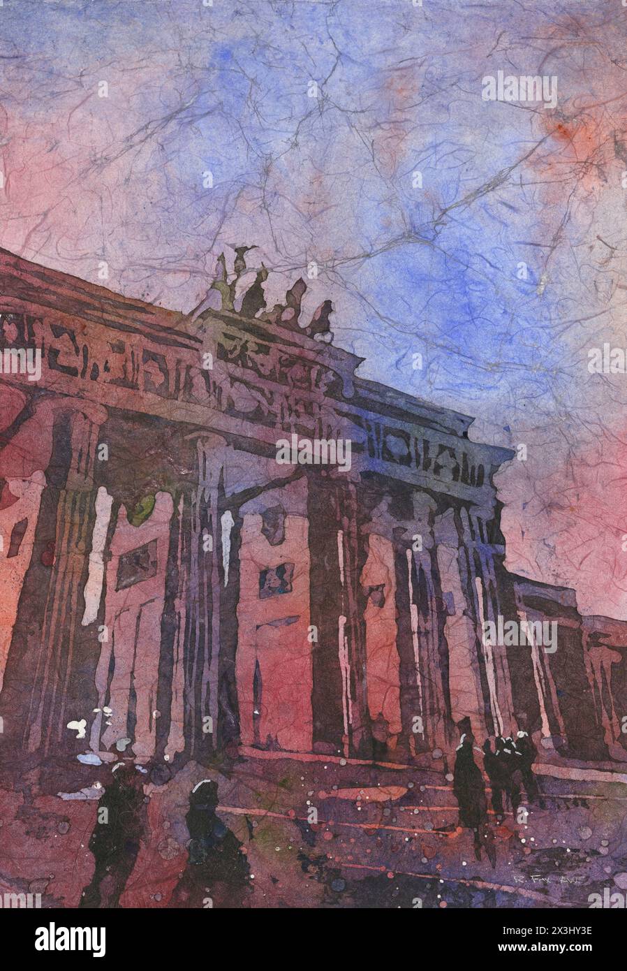 Aquarelle porte de brandebourg Banque de photographies et d’images à haute résolution - Alamy