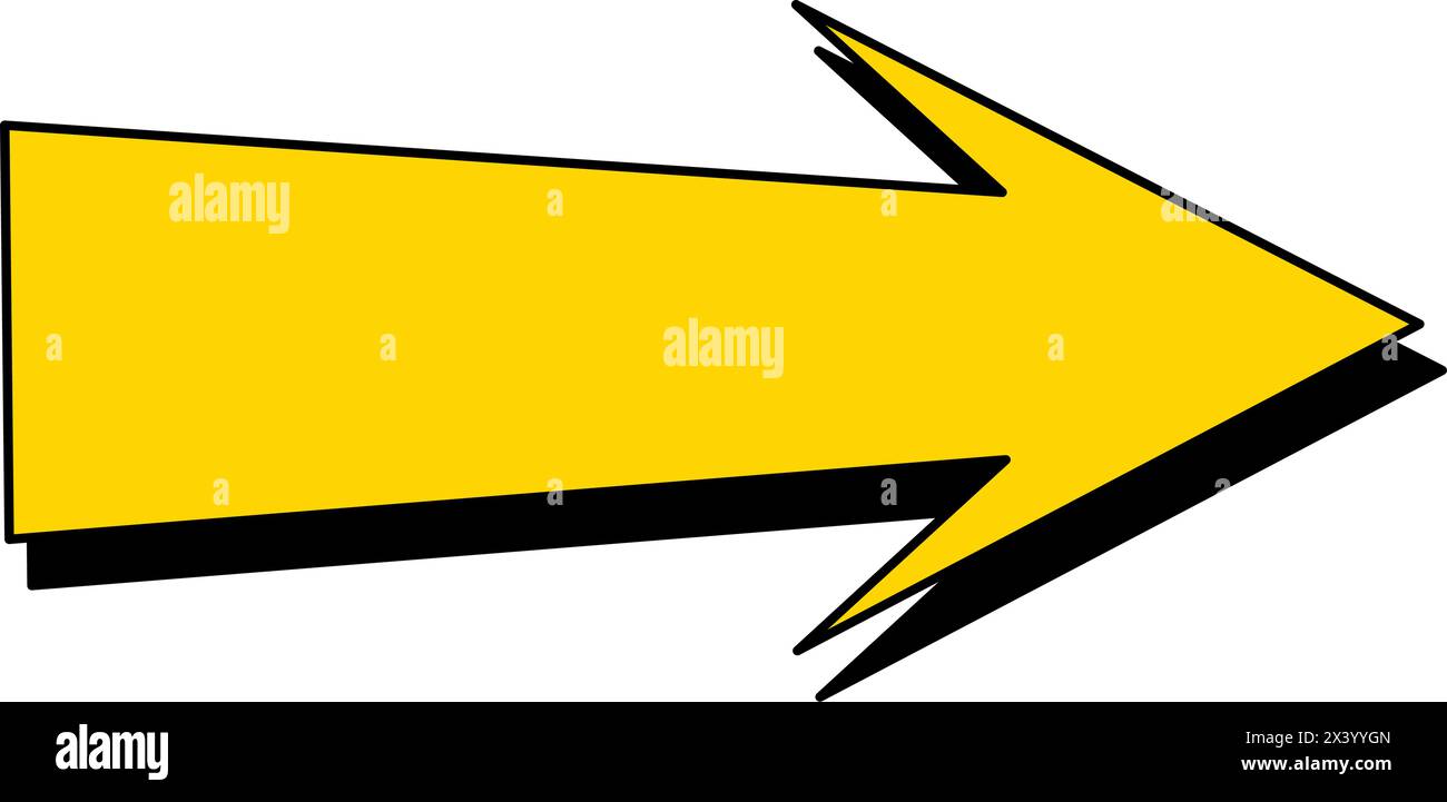 Yellow arrow Banque d'images vectorielles - Alamy