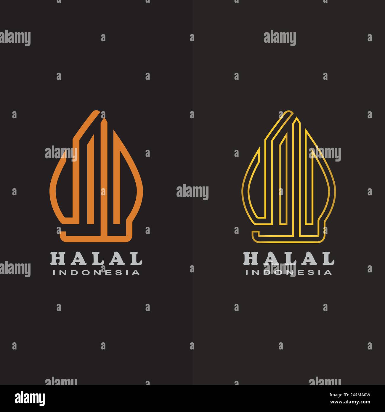 Logo mui halal Banque d'images vectorielles - Alamy