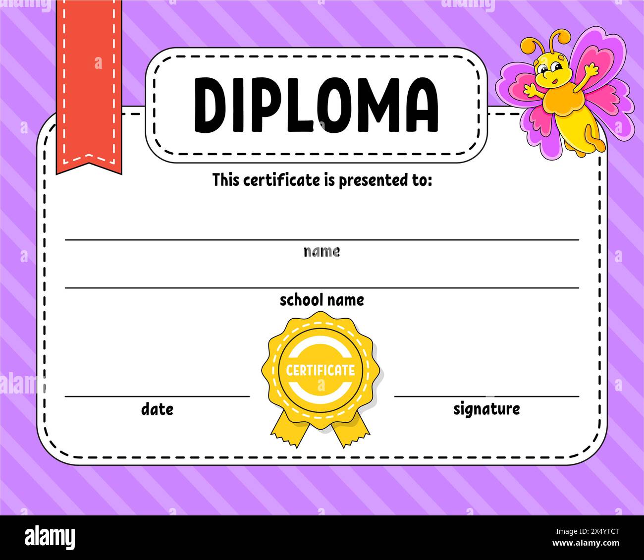 Modèle de certificat de diplôme. Pour l'école et le préscolaire. Pour ...