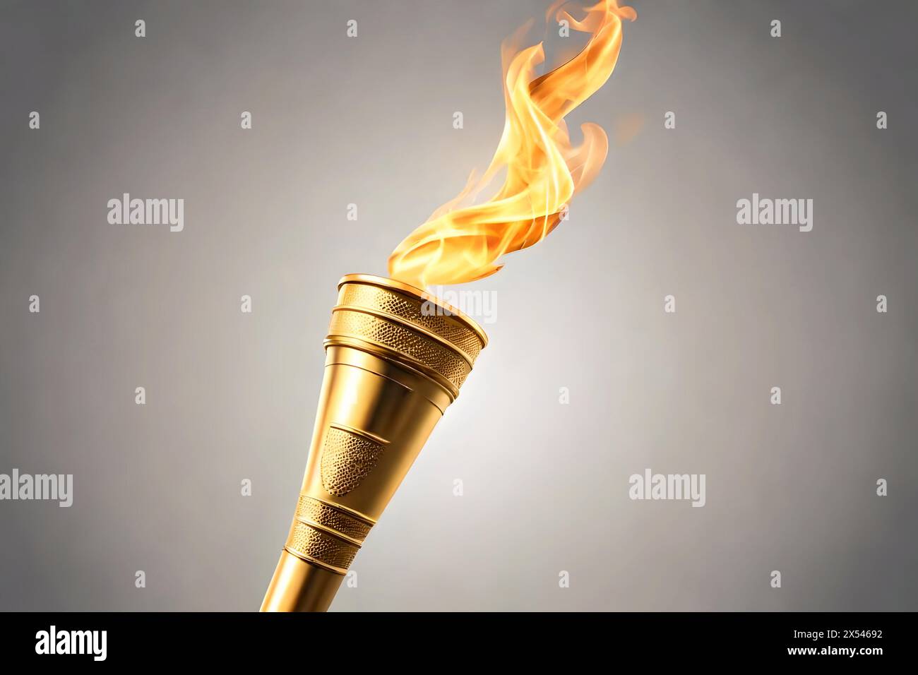 Jeux olympiques, torche olympique allumée, symbole des Jeux olympiques ...