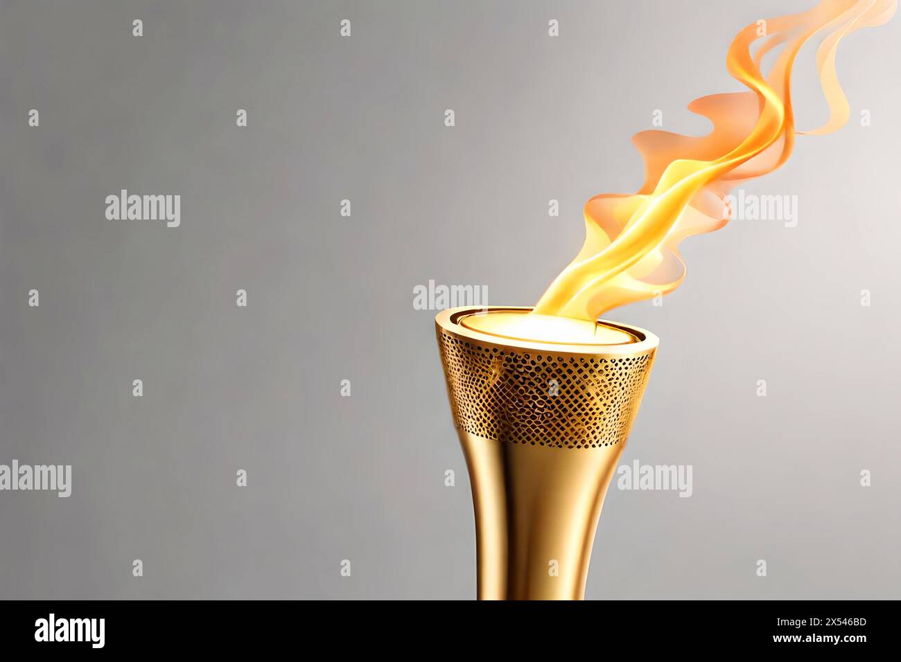 Jeux olympiques, torche olympique allumée, symbole des Jeux olympiques ...