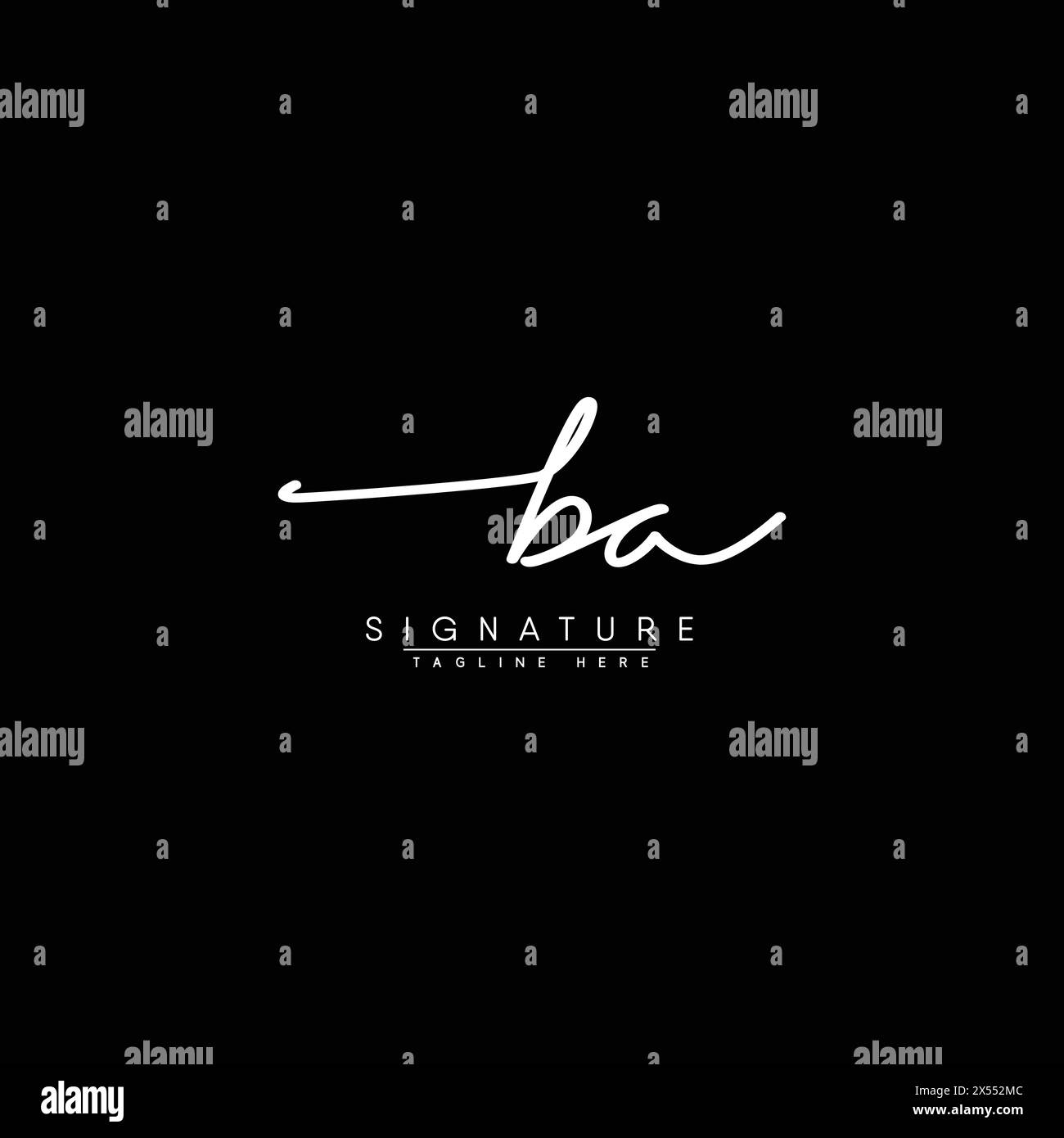 Ba signature Banque d'images vectorielles - Alamy