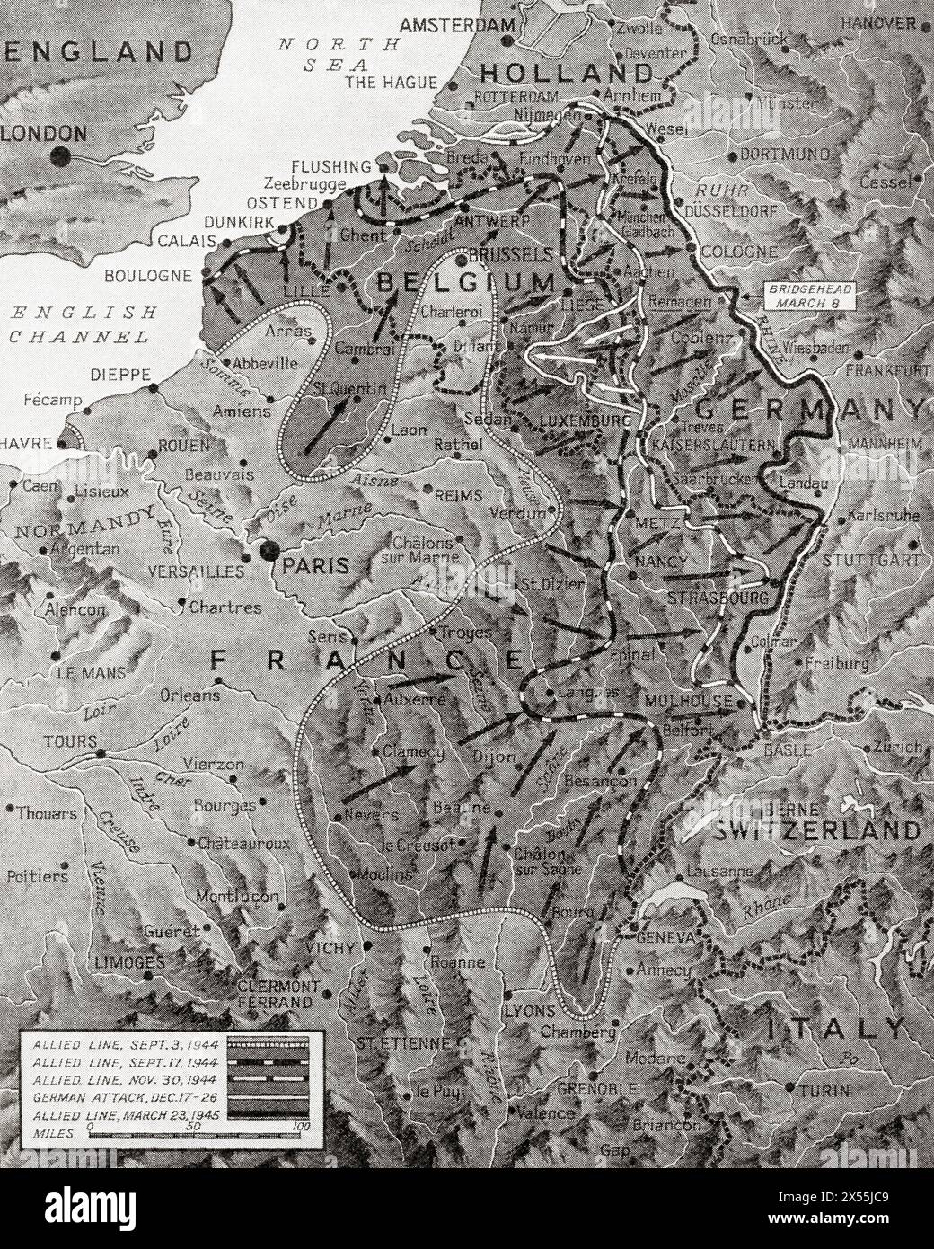 Carte de france 1945 Banque de photographies et d’images à haute ...