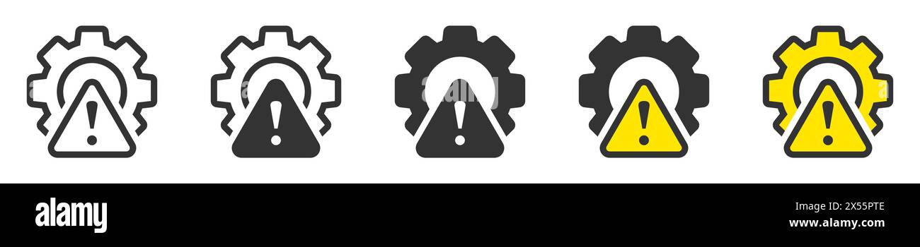 Icône d'erreur de vitesse. Symbole de défaillance du système ...