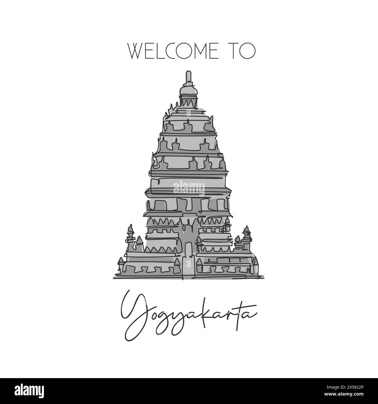 Prambanan hindu temple java Banque d'images vectorielles - Alamy