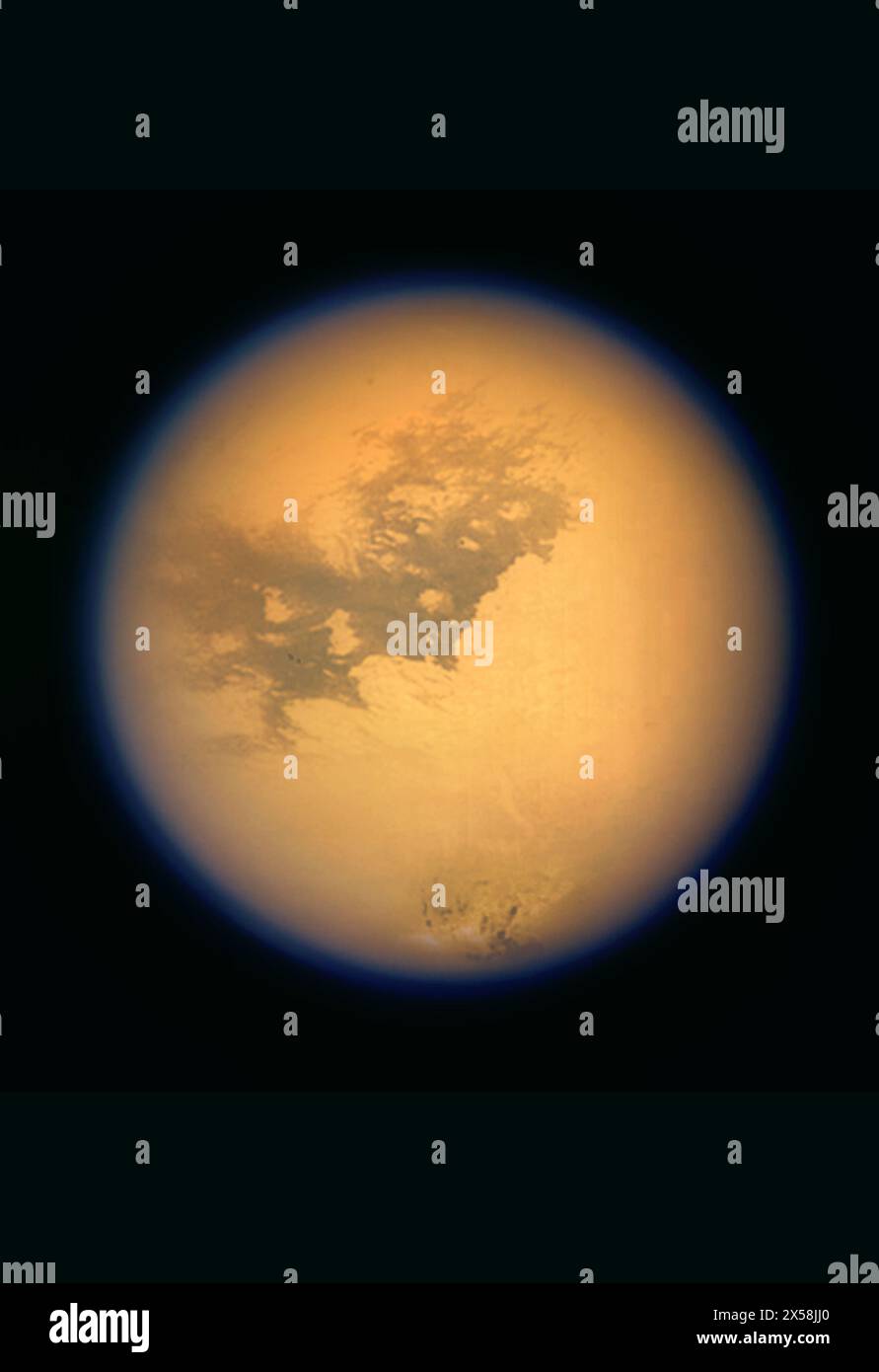 Illustration de Titan. Titan est la plus grande lune de Saturne, la ...