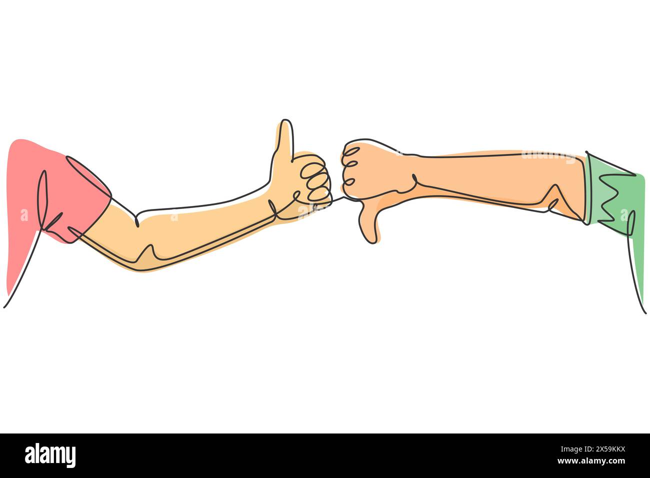 Comment dessiner pouce baissé Banque d'images vectorielles - Alamy