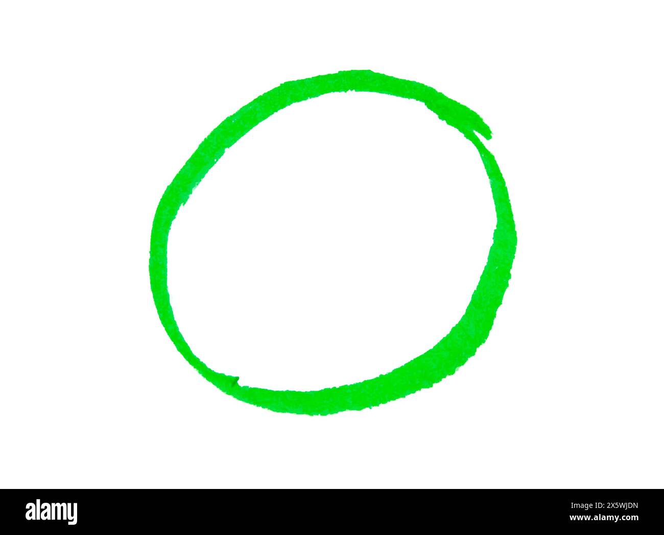 Circle shape check mark green Banque d'images détourées - Alamy