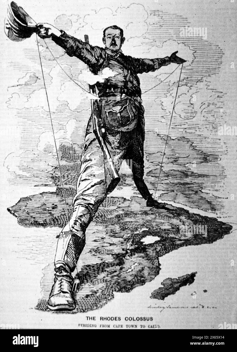 Cecil rhodes cartoon Banque d'images noir et blanc - Alamy