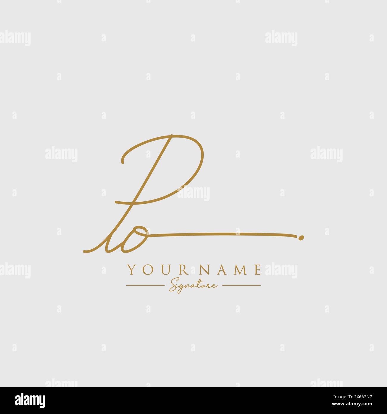 Lettre po logo Banque d'images vectorielles - Alamy