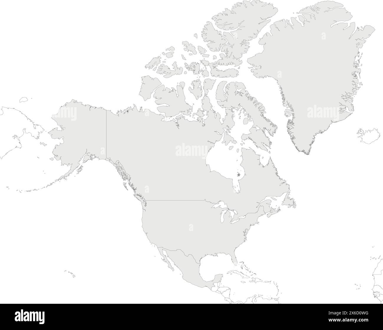 Mappa politica del nord america Banque d'images vectorielles - Alamy