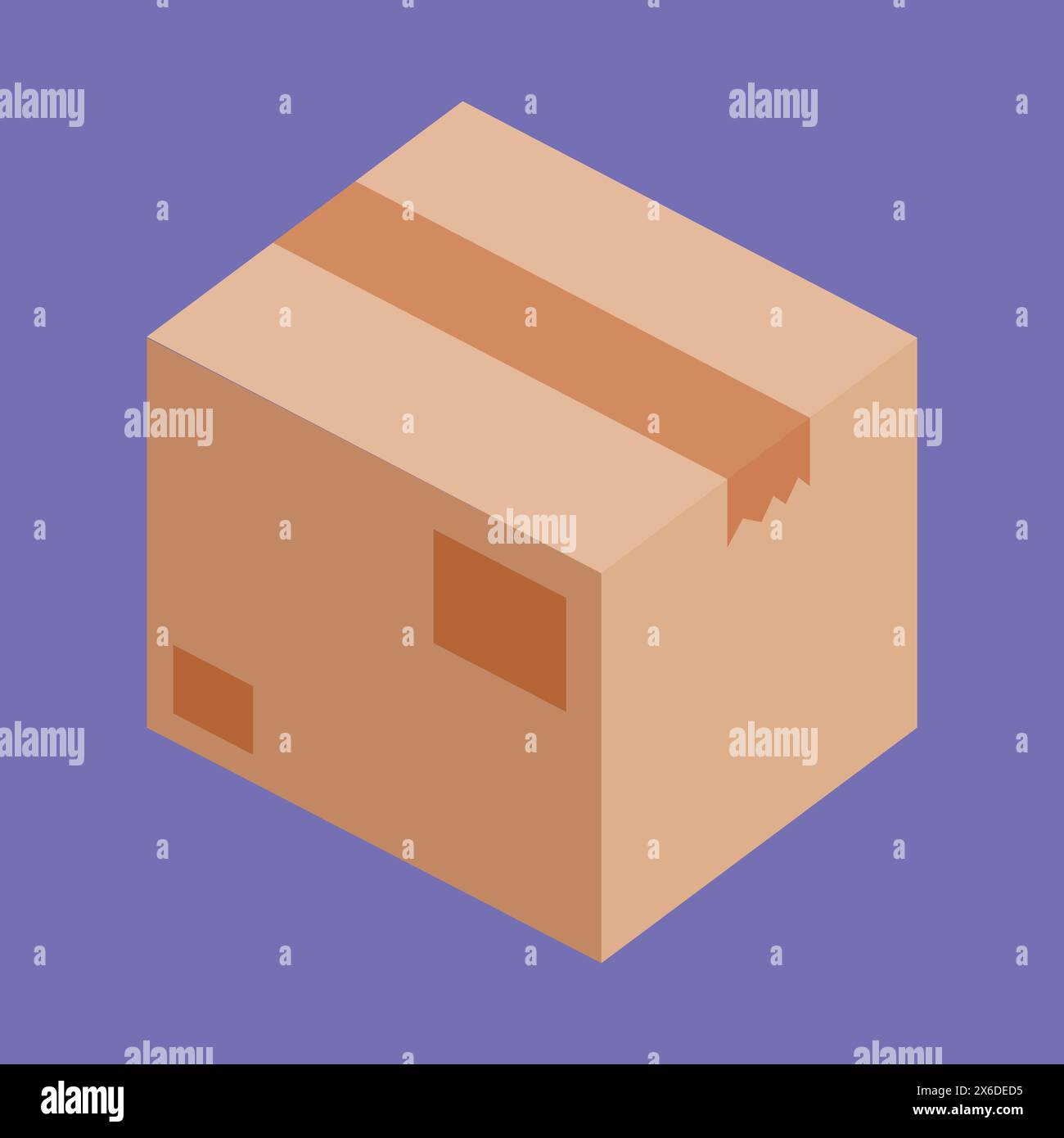 Caisse en carton Banque d'images vectorielles - Alamy