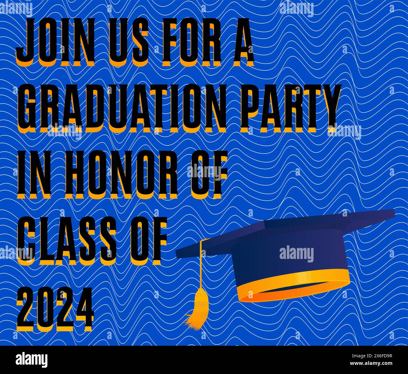 Classe de modèle de conception de graduation 2024. Invitation de fête ...