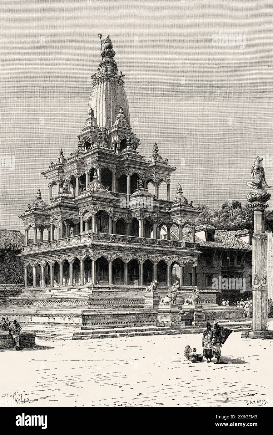 Kathmandu patan krishna mandir hindu temple Banque de photographies et ...