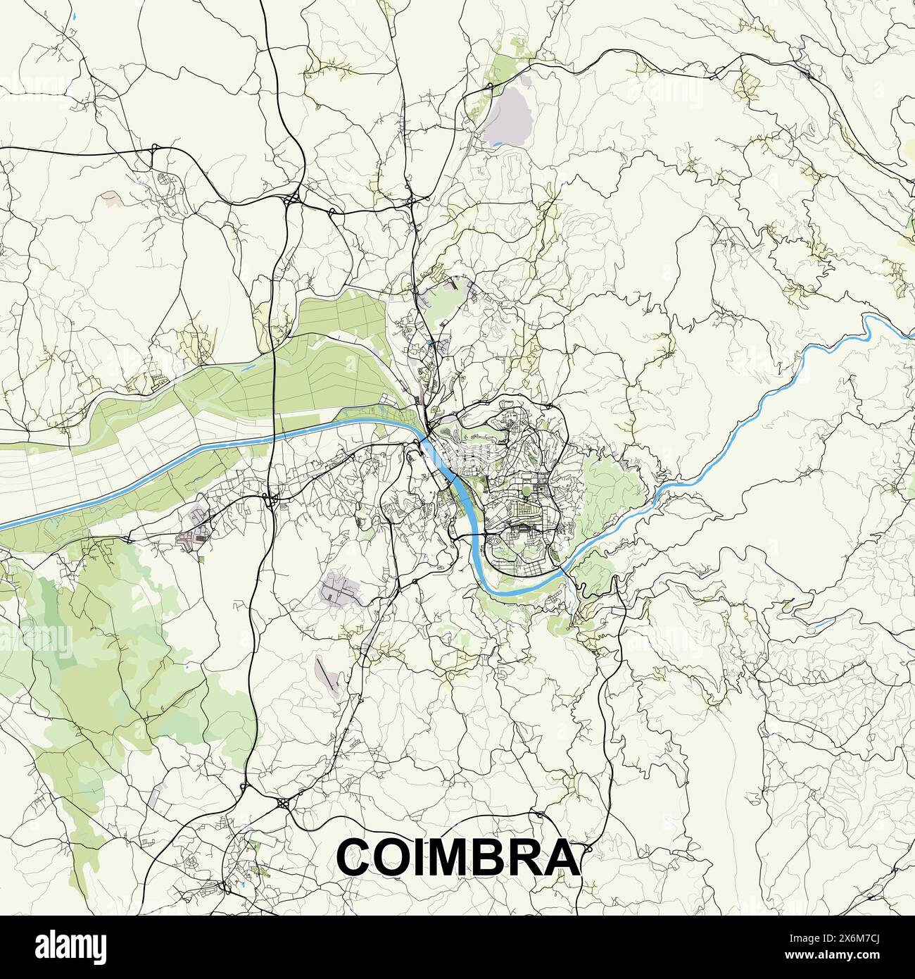 Coimbra area map Banque d'images vectorielles - Alamy