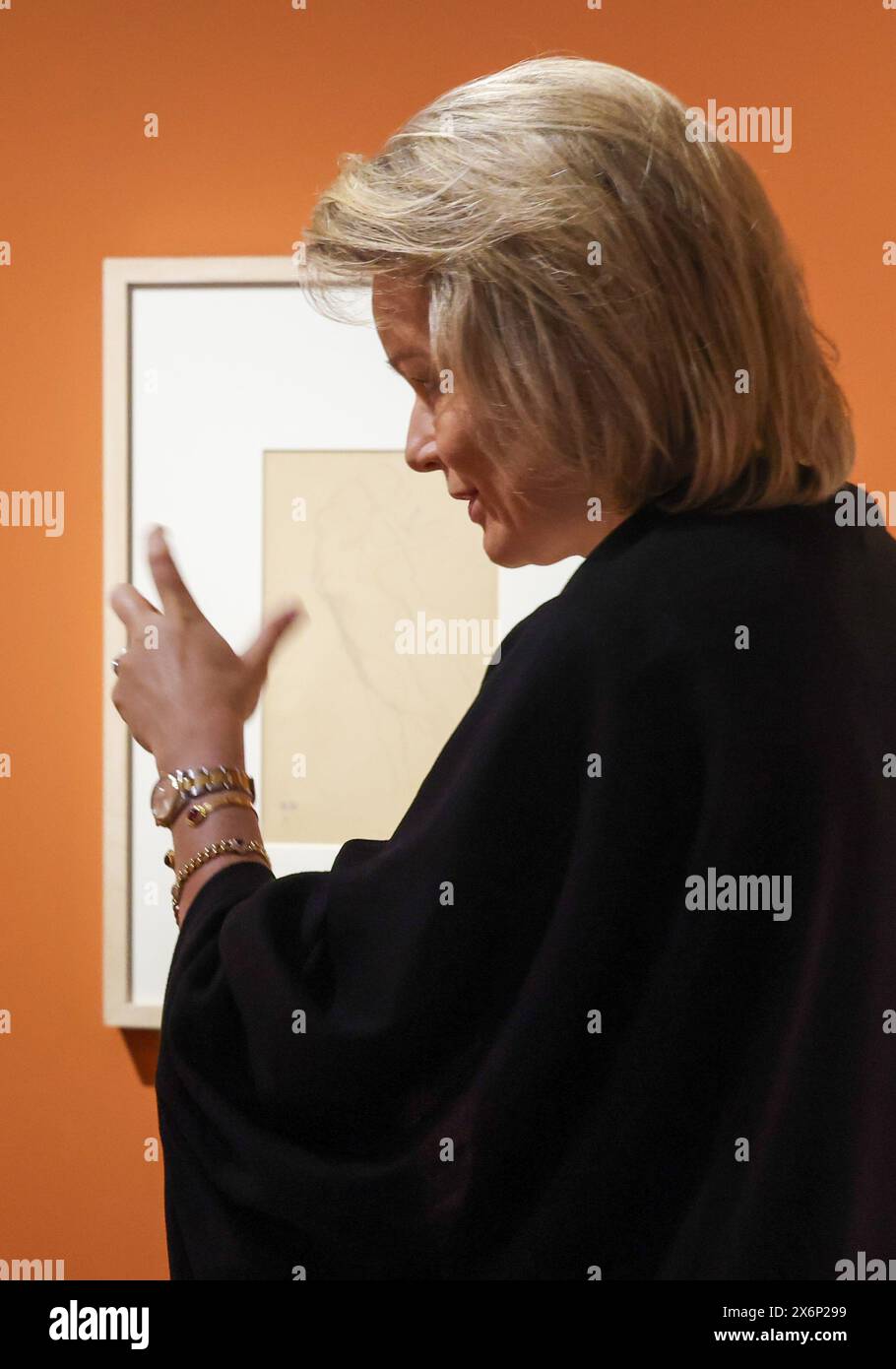 Mons, Belgique. 16 mai 2024. La reine Mathilde de Belgique ...