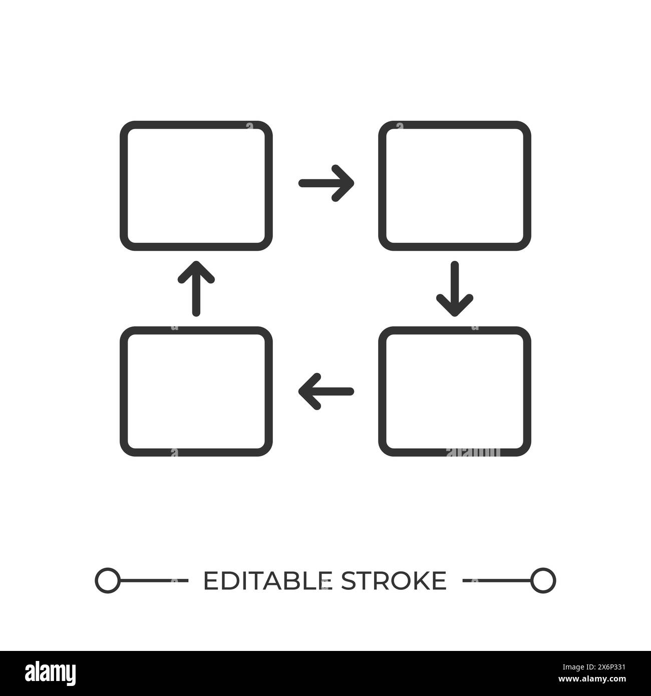 Pdca icon flat design plan Banque d'images vectorielles - Alamy