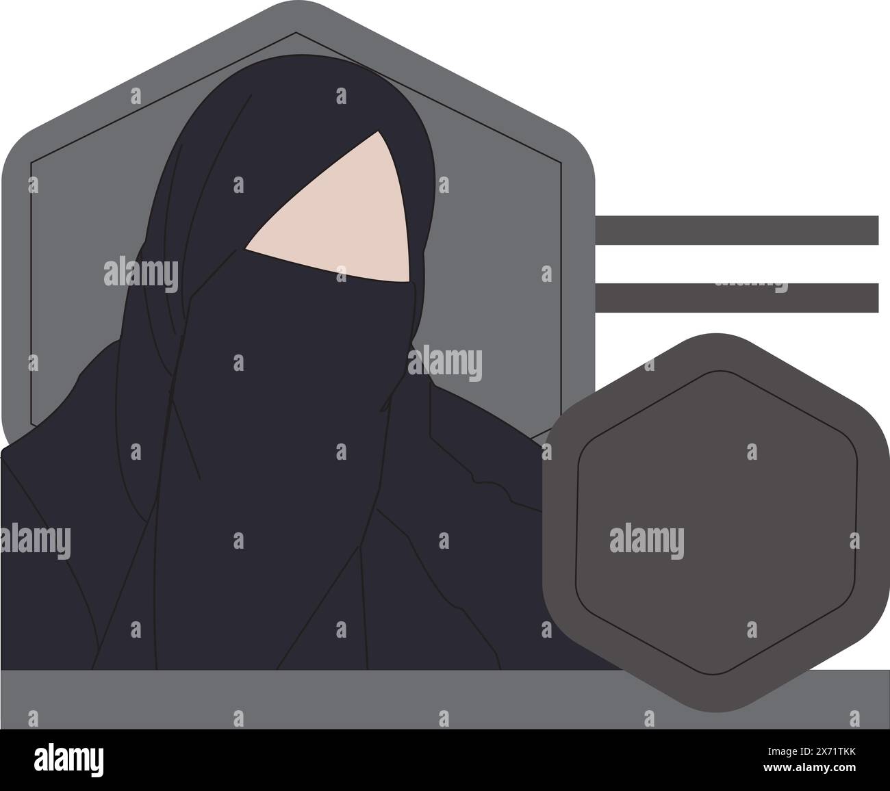 Woman wearing niqab Banque d'images vectorielles - Alamy