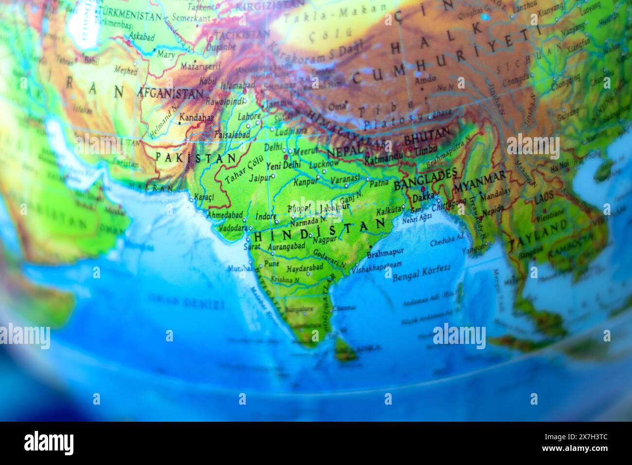 Map of india and pakistan Banque de photographies et d’images à haute ...