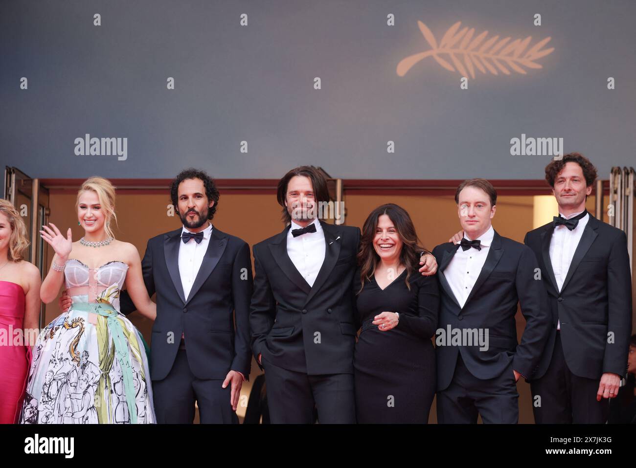 Cannes, France. 20 mai 2024. Maria Bakalova, Ali Abbasi, Sebastian Stan ...