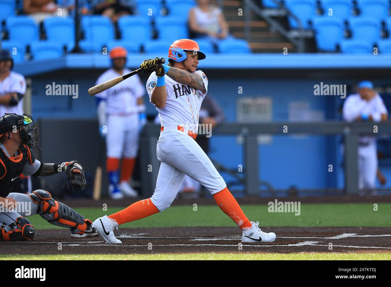 Staten Island FerryHawks Jeison Guzman #27 battes lors de la quatrième ...