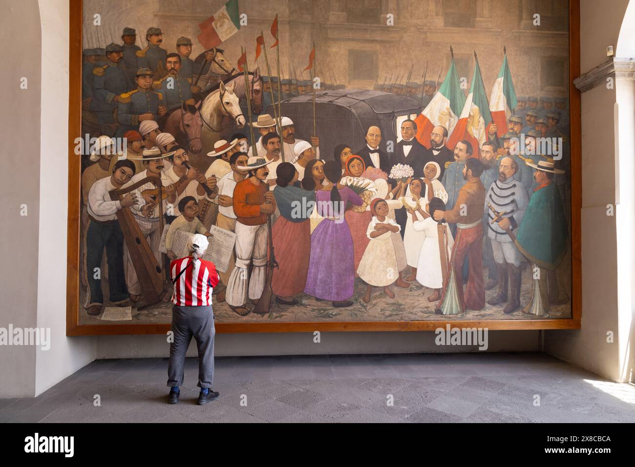 Murale d'Orozco ; 'L'entrée triomphale de Benito Juarez au Palais ...