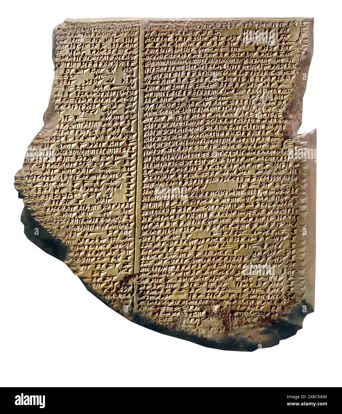 L'épopée de Gilgamesh. Tablette d'argile néo-assyrienne. Épopée de ...