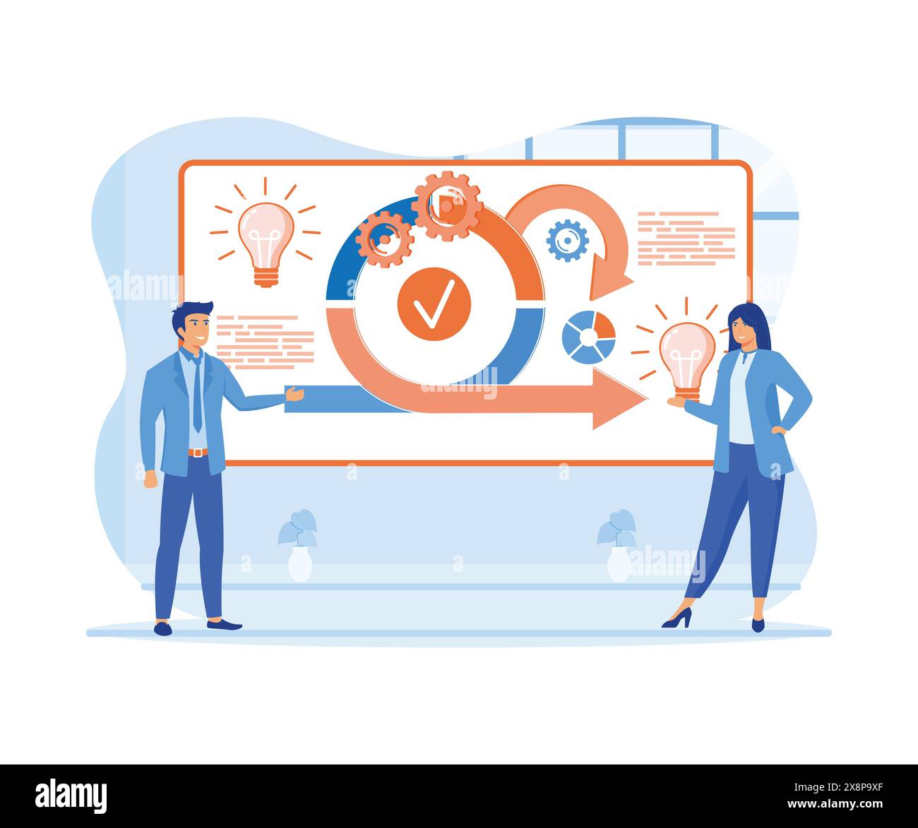Processus du cycle de production Banque d'images vectorielles - Alamy