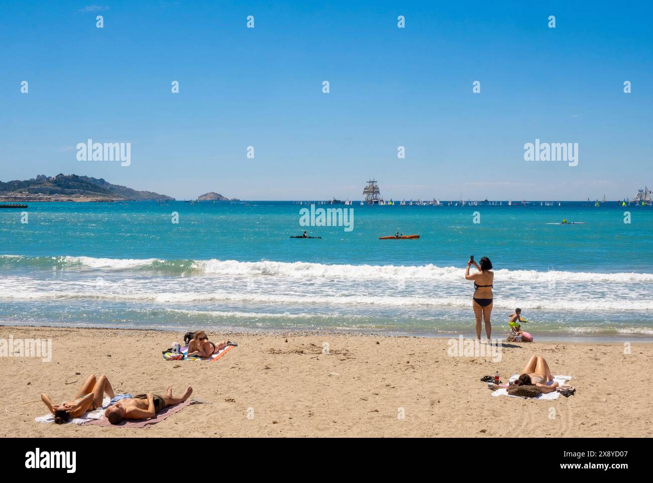 France, Bouches du Rhône, Marseille, plage du Prado, Jeux olympiques d ...