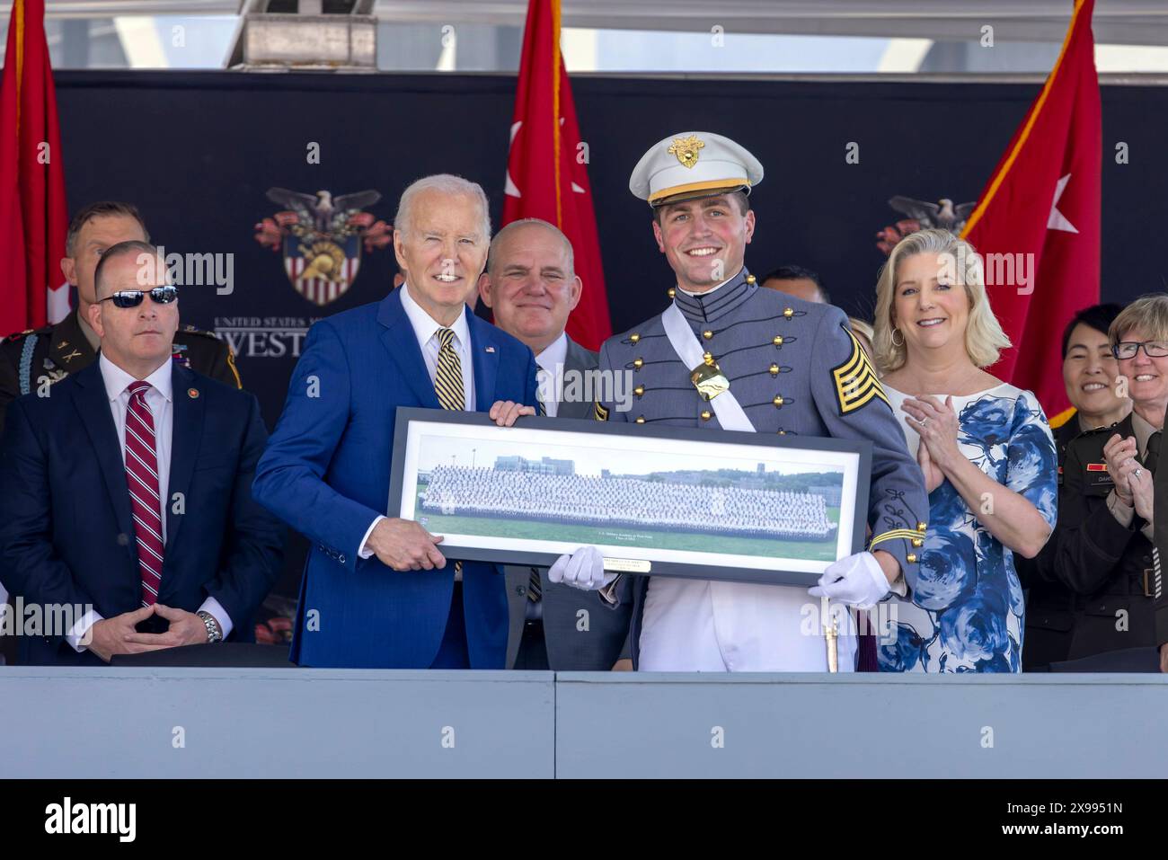 West point, États-Unis. 25 mai 2024. U. Le président Joe Biden accepte ...