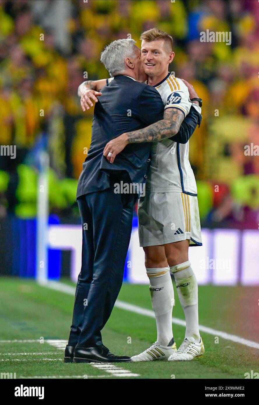 Londres, Royaume-Uni. 01 juin 2024. L'entraîneur-chef Carlo Ancelotti du Real Madrid, vu avec ...