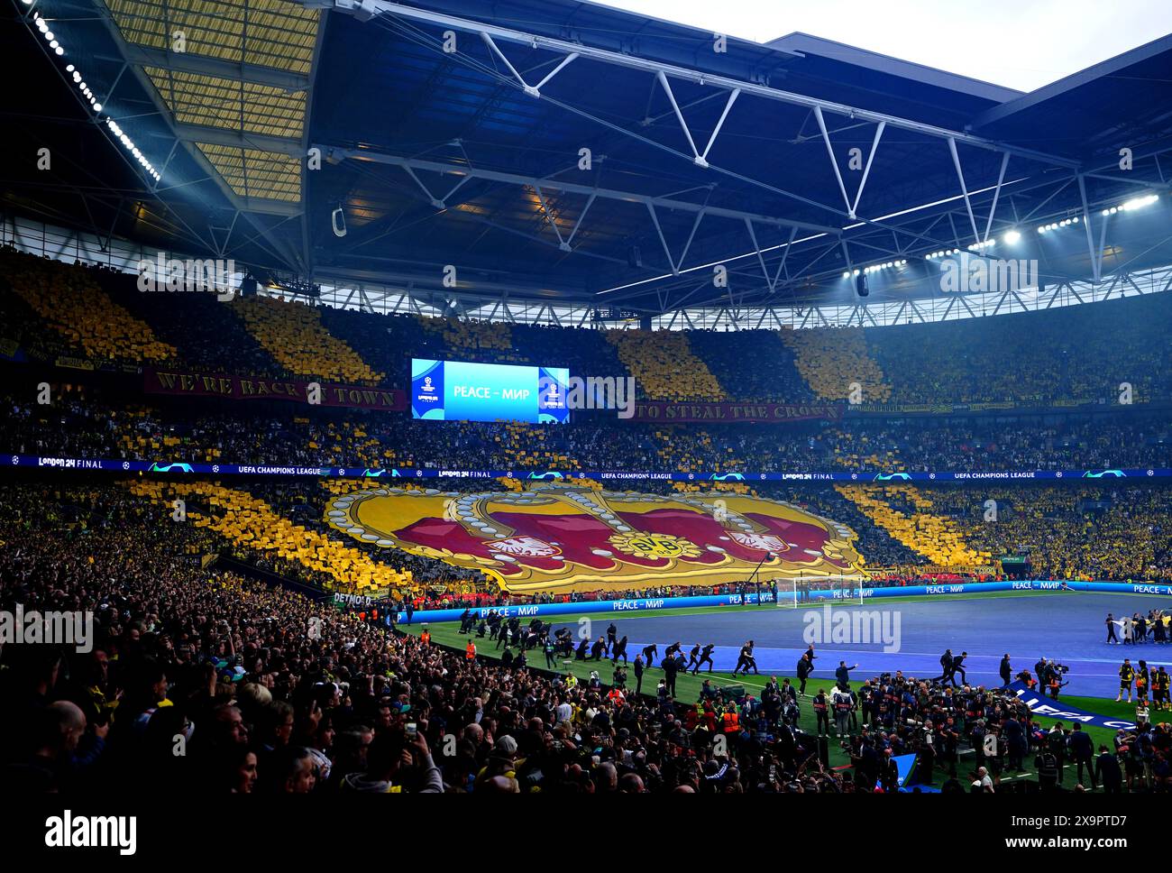 Vue générale du stade avant la finale de l'UEFA Champions League au ...