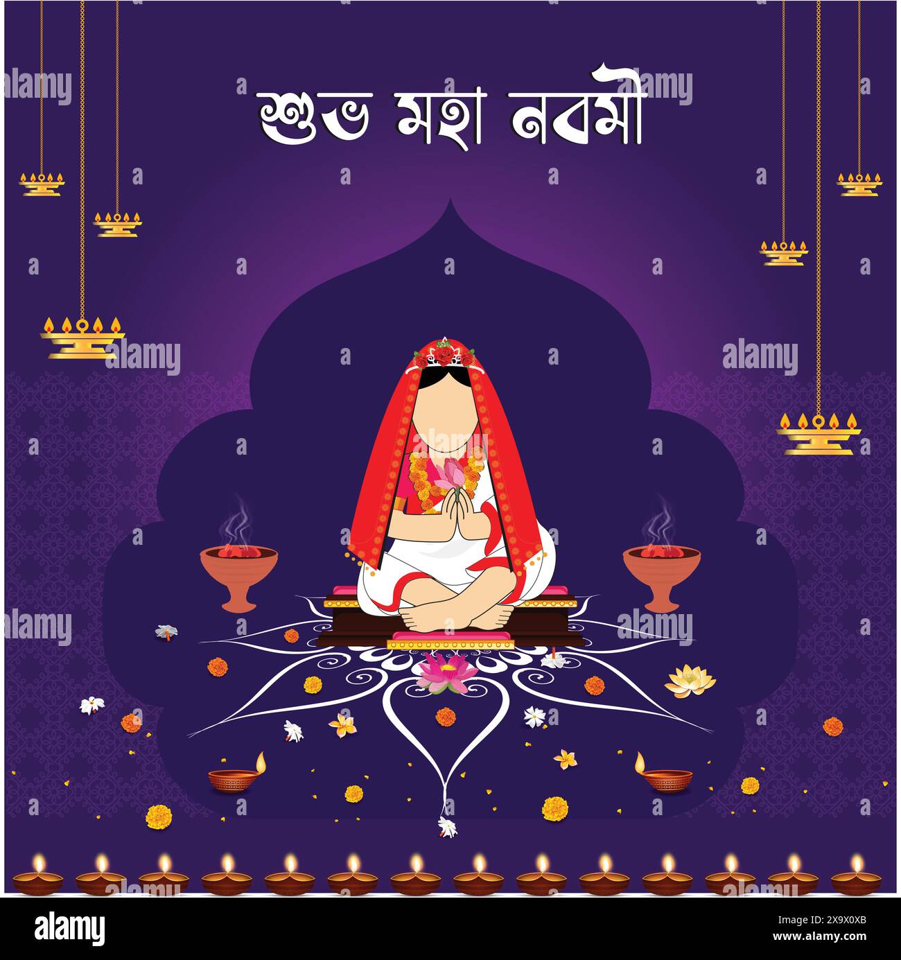 Durga puja idol Banque d'images vectorielles - Alamy