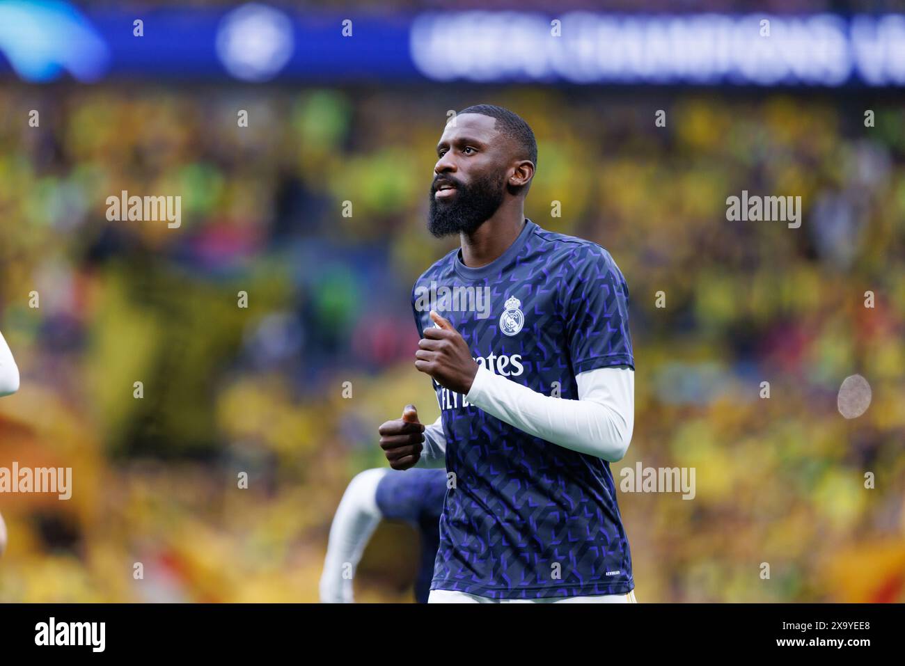 Antonio Rudiger lors de la finale de la Ligue des Champions 2024 entre ...