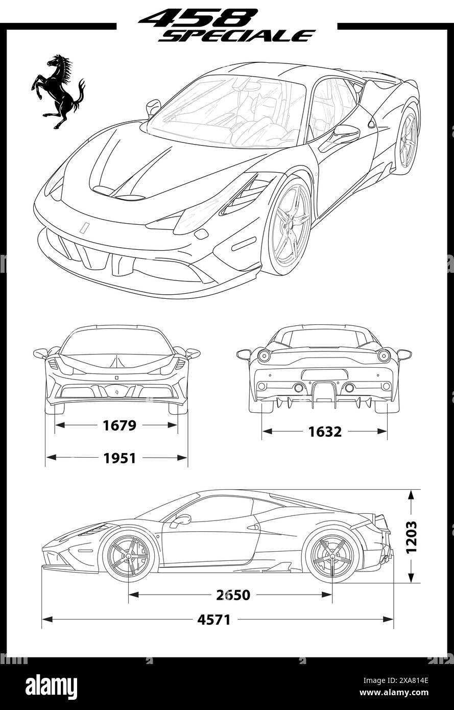 Ferrari poster Banque d'images vectorielles - Alamy