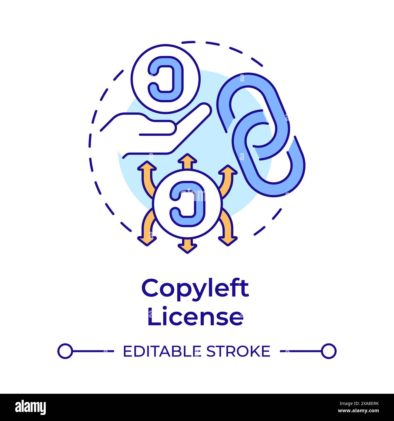 Symbole de copyleft Banque d'images vectorielles - Alamy