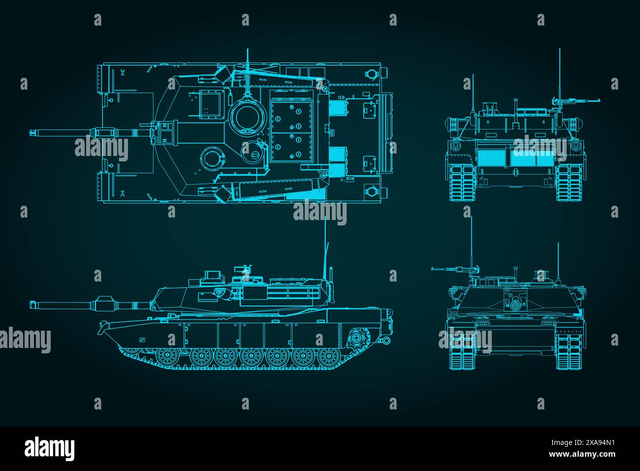 M1 abrams main battle tank Banque d'images vectorielles - Alamy