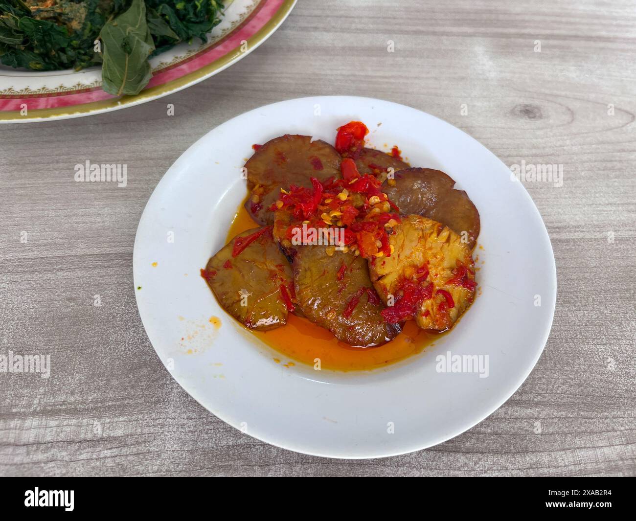 Sambal Jengkol ou Jering ou Jariang, ou sauce de dogfruit, Archidendron ...