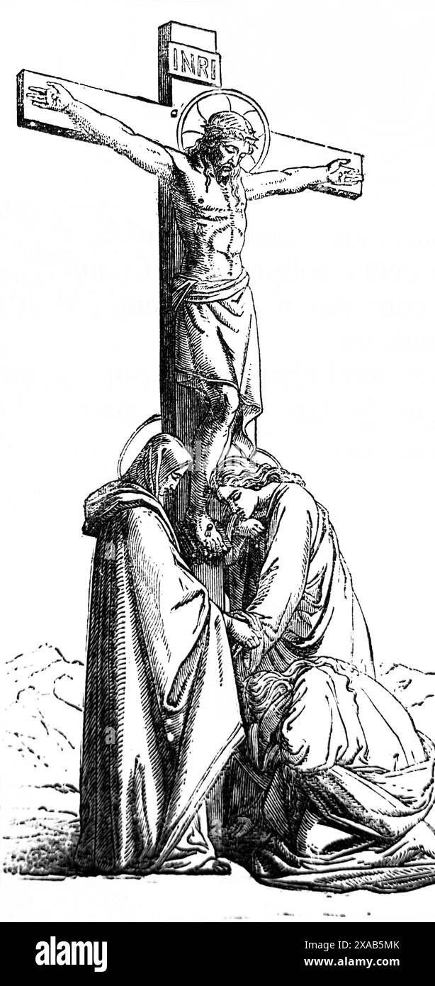 Crucifix et calvaire Banque d'images noir et blanc - Alamy