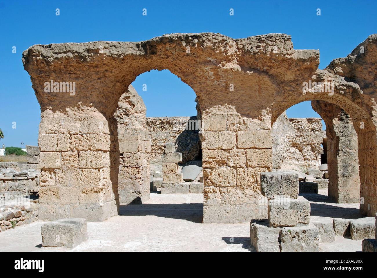 Ruines de l'amphithéâtre de carthage Banque de photographies et d ...