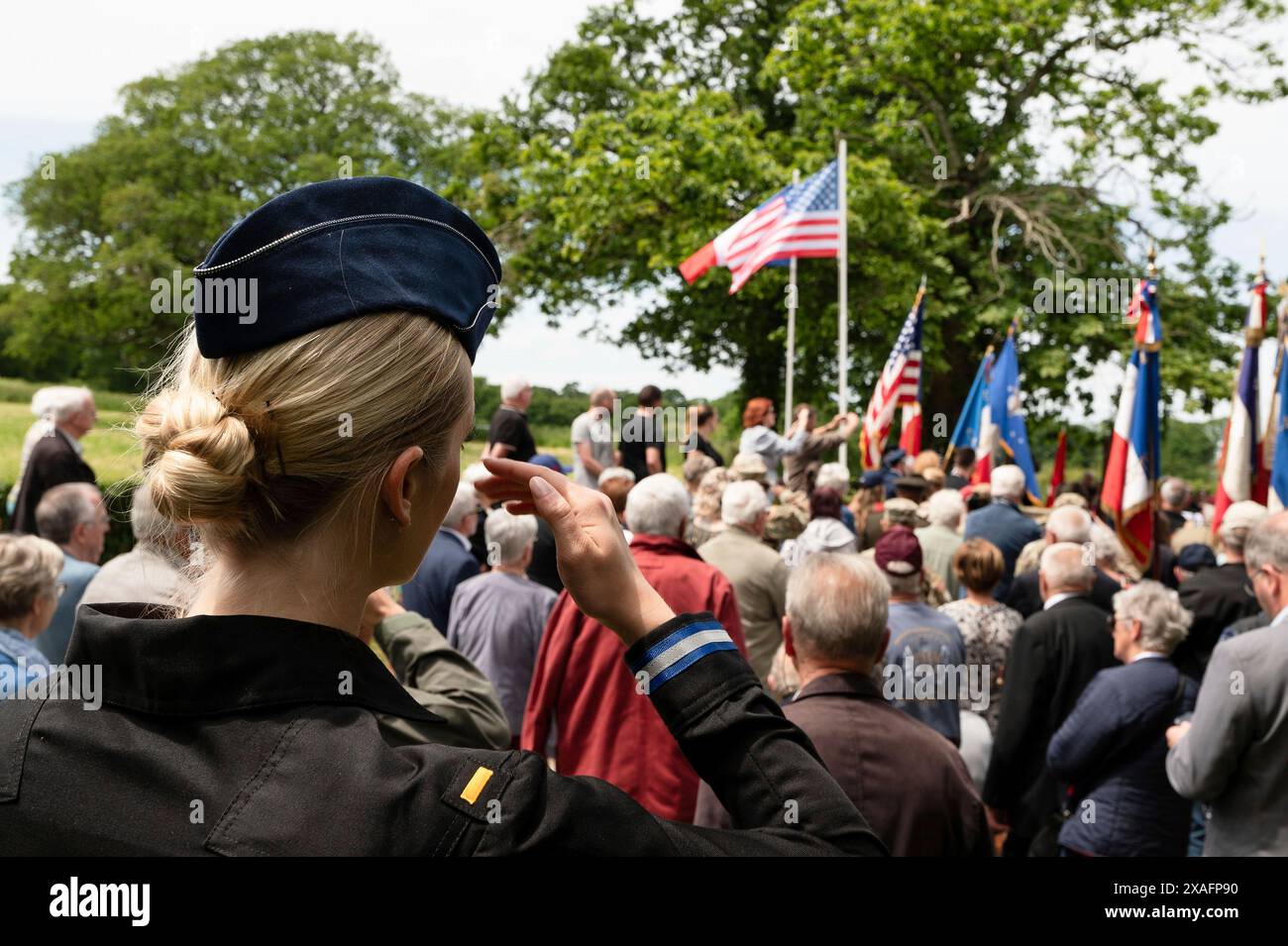 Magneville, France. 03 juin 2024. U. S Air Force 2nd Lt. Madison Marsh ...