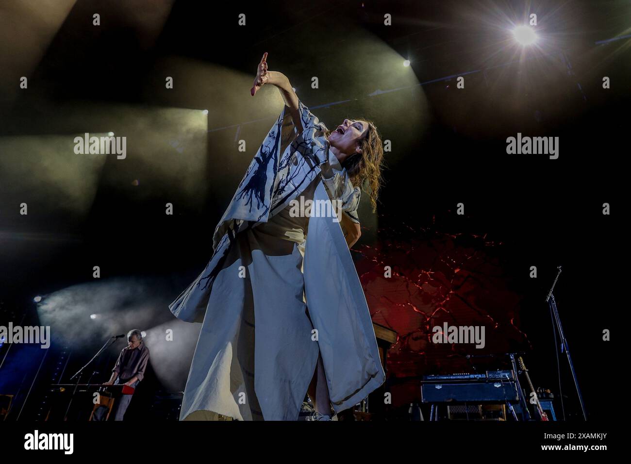Singer PJ Harvey during a performance at the Noches del Botánico, at ...