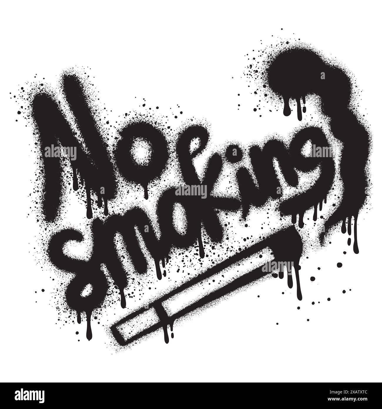 Aucun symbole de graffiti Banque d'images noir et blanc - Alamy