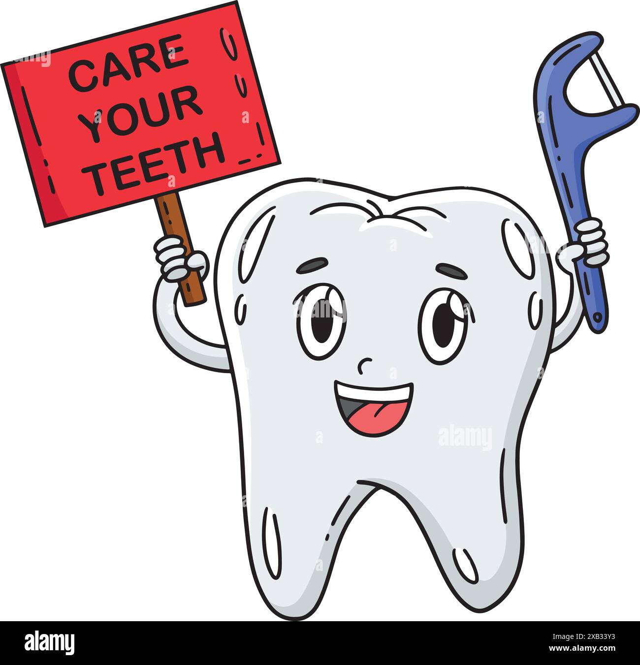 Soins dentaires vos dents Cartoon Colored Clipart Image Vectorielle ...