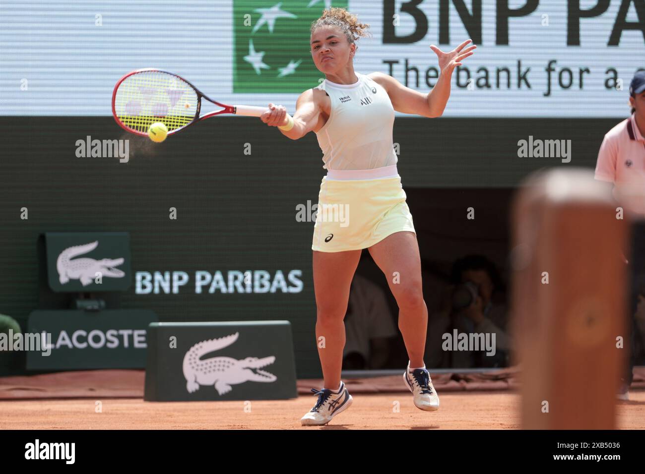 Jasmine Paolini, d'Italie, lors de la finale féminine contre IgA Swiatek, de Pologne, le jour 14 ...