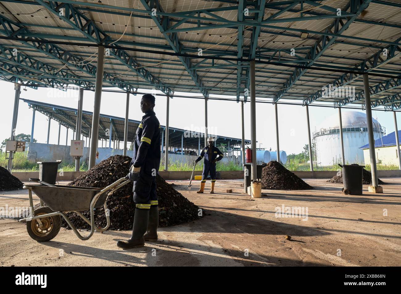 GHANA, région Ashanti, Kumasi, Gyankobaa W2E déchets à énergie biogaz ...
