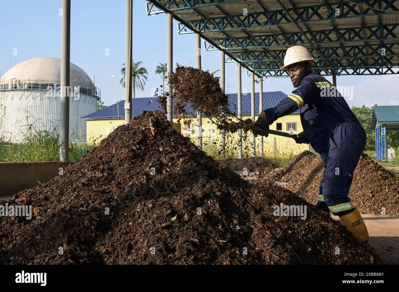 GHANA, région Ashanti, Kumasi, Gyankobaa W2E déchets à énergie biogaz ...